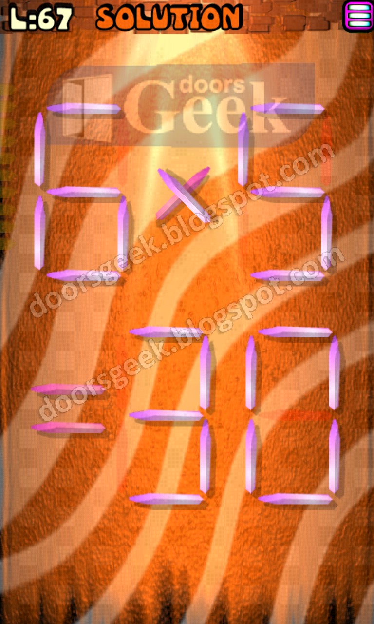 Matches Puzzle [Episode 4] Level 67 Solution ~ Doors Geek